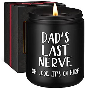 Miracu Manly Candles for Dad - Dads Last Nerve - Funny Dad Gifts, Dad Birthday Gifts from Daughter, Son - Relaxation, Fathers Day Relaxing Gifts for Dad, Father, Best Dad, Daddy - Bday Gifts for Dad