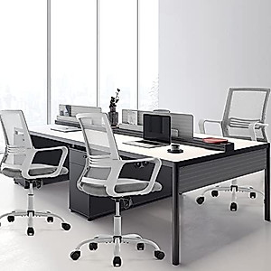 Ergonomic Home Office Chair – Rolling Desk Chair with Lumbar Support and Armrest, Height Adjustable Breathable Mesh Chair, Mid Back Executive Task Chair with Padded Seat and Tilt Function