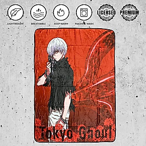 Tokyo Ghoul Ken Kaneki Rinkaku Kagune Fleece Throw Soft Lightweight Blanket 45x60 Inches