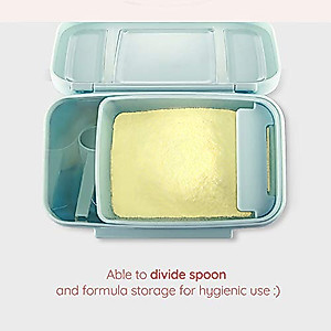 Portable Baby Formula Dispenser Container for Travel Outdoor Milky Bottle (Mint, Small (150g))