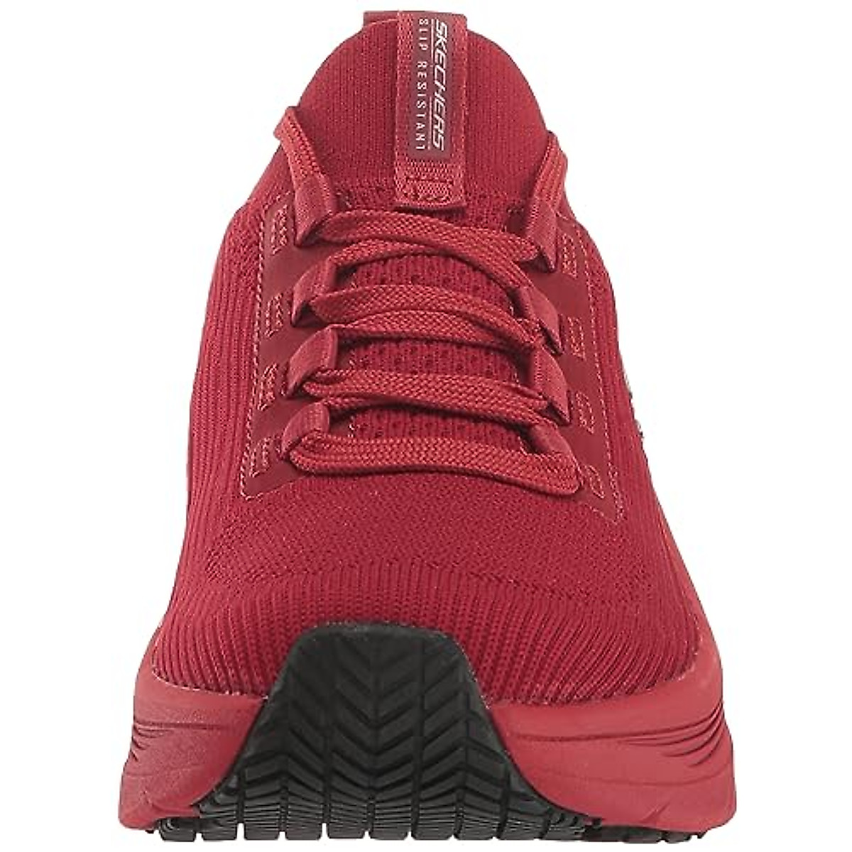 Skechers Women's D'Lux Walker SR-Ozema, Relaxed fit Athletic Styling Health Care Professional Shoe, Red, 9.5