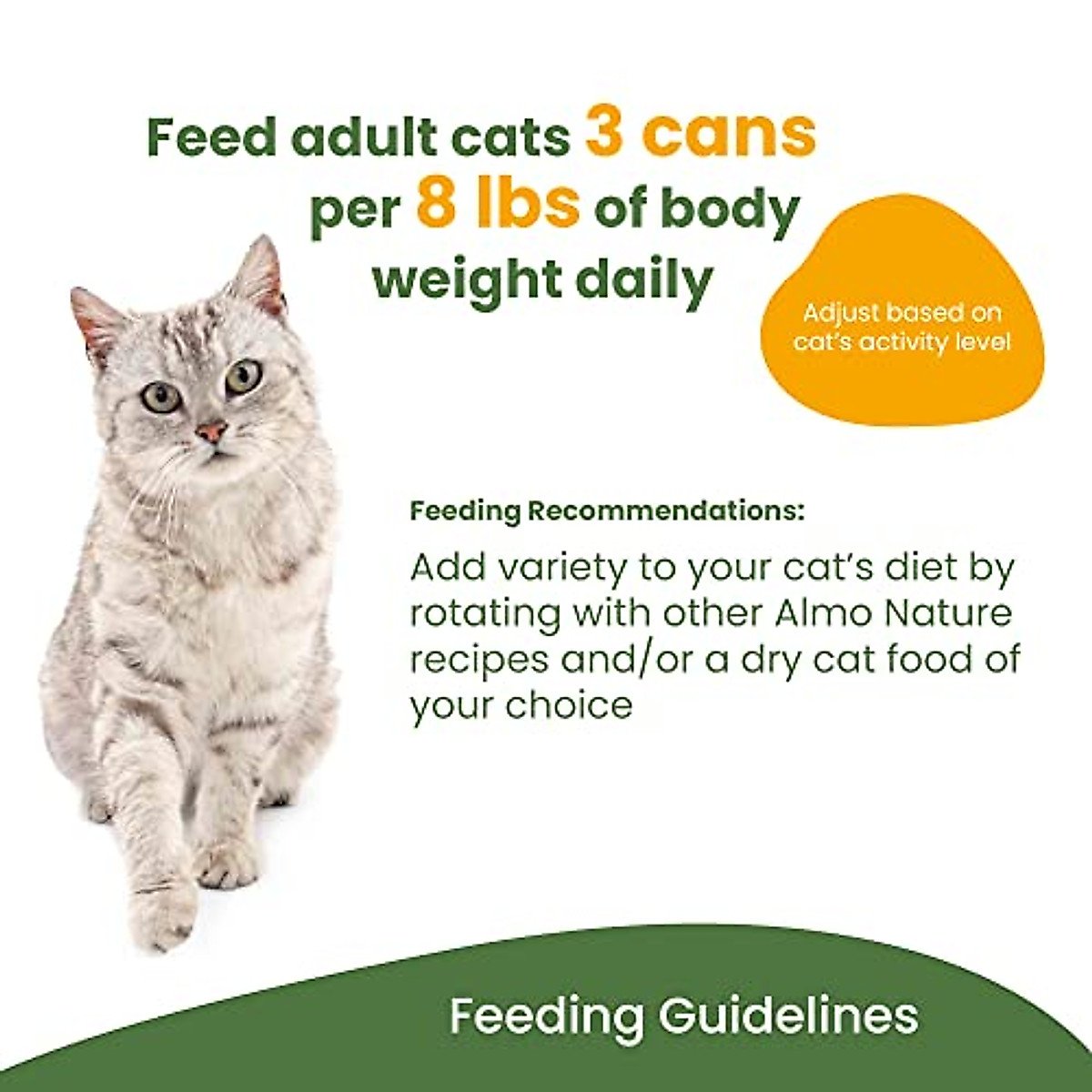 Almo Nature HQS Natural Variety Pack Grain Free, Additive Free Recipes - Chicken w/Duck (6); Tuna w/Sardines (6); Chicken w/Green Beans (6); Mackerel w/ Sweet Potatoes (6) Adult Cat Canned Wet Food
