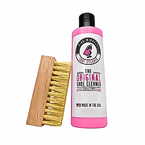 Pink Miracle Shoe Cleaner Kit Bottle Fabric Cleaner for Leather, Whites, and Nubuck Sneakers (4 Oz)