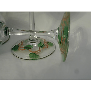 Hand painted multi grape goblets. Set of 4.