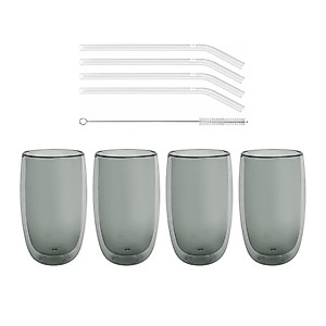 ZWILLING Sorrento Latte Glass Set, 11.8 oz, Smoke
