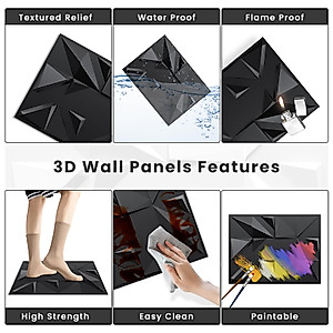 15.7"x11.8" 3D Wall Panels, 24PC Modern Interior Accent Wall Panel Geometric Textured Wall Tiles for for Living Room Hotel Office, Coving 31 Sq.Ft