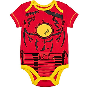 Marvel Avengers Spider-Man Iron Man Captain America Newborn Baby Boys 5 Pack Bodysuits Multi 0-3 Months