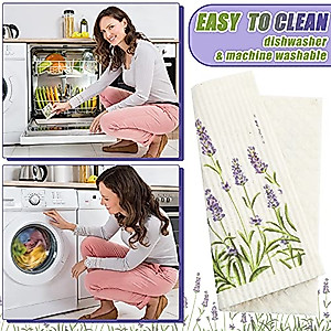 6 Pieces Swedish Kitchen Dishcloths Wildflowers Kitchen Cloths Lavender Reusable Sponge Cleaning Cloths Absorbent Dish Cloth Quick Drying Washable Cleaning Wipes No Odor Hand Towel for Kitchen