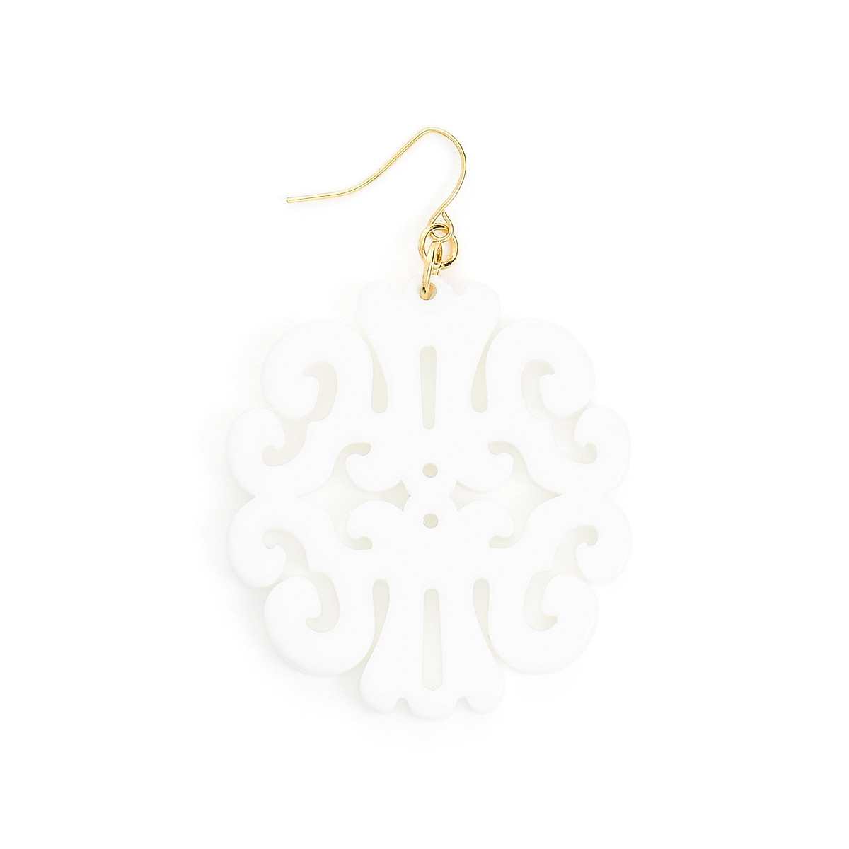 ZENZII Uptown Swirl Earring (White)