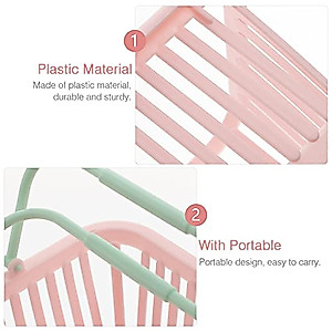 3pcs Small Plastic Shopping Baskets Kids Grocery Baskets with Handles Tiny Organizer Container Bin for Eggs Fruits Veggies Snacks Pink