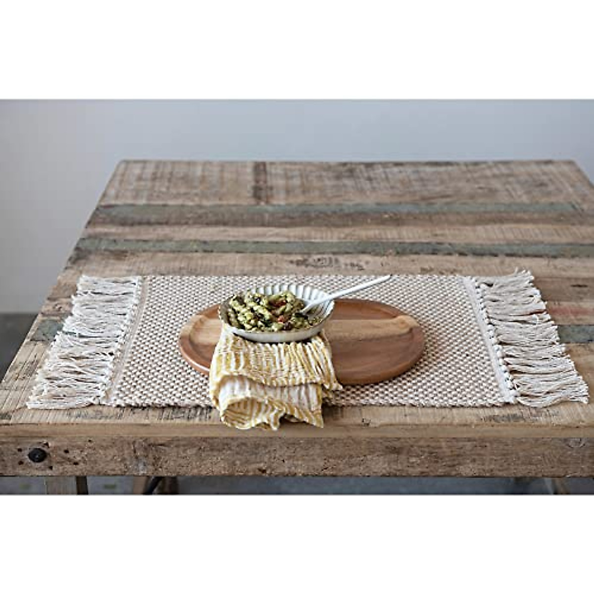 Creative Co-Op Suar Wood Tray Cheese and Cutting Board, 13" L x 8" W x 1" H, Natural