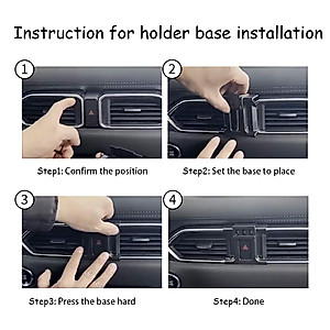 musttrue Car Phone Holder for Mazda CX-5 2017 2018 2019 2020 2021 2022 2023 2024 2025 CX5 Auto Accessories Navigation Bracket Interior Decoration Mobile Cell Phone Mount