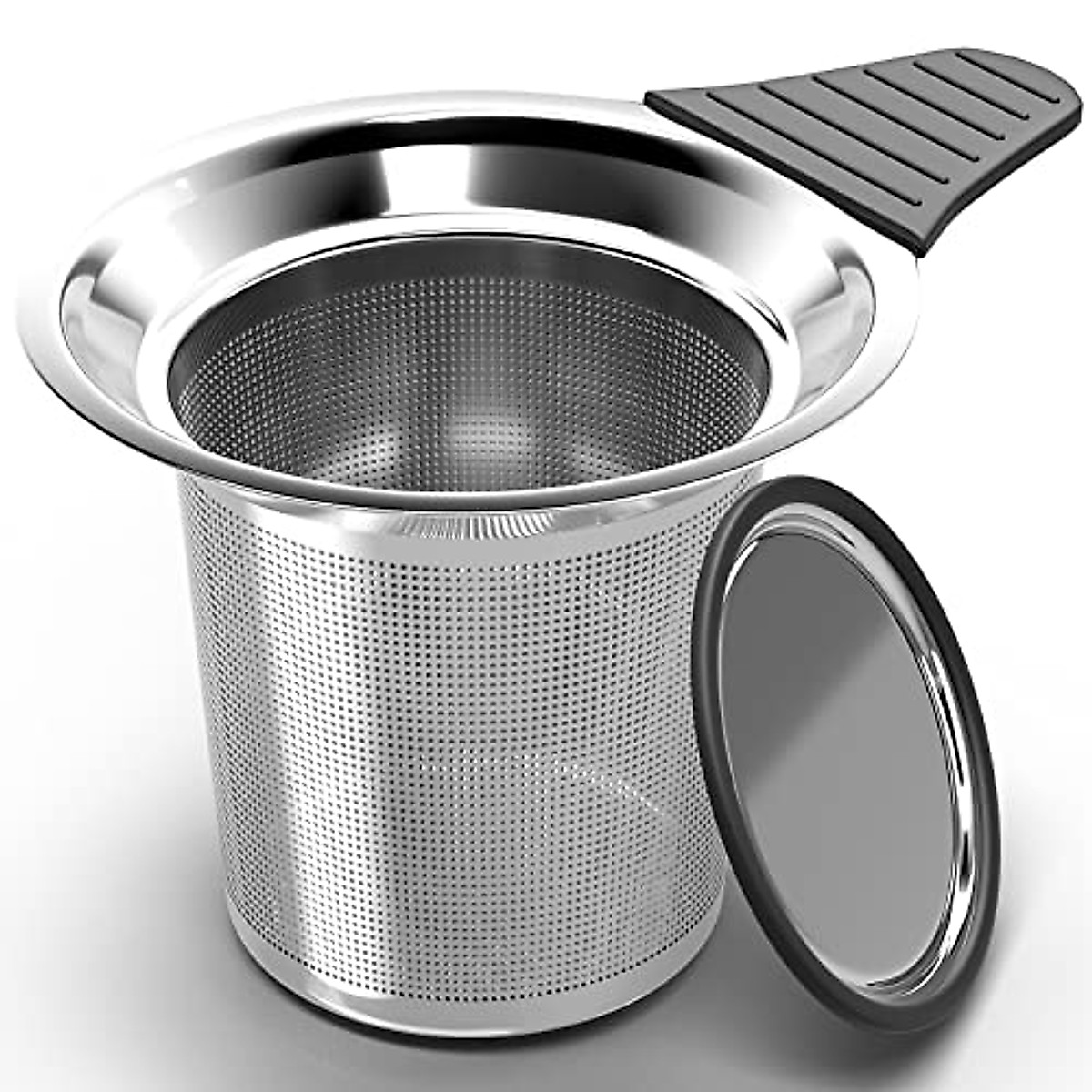 Reinmoson Tea Infusers for Loose Tea, Food Grade Silicone and 304 Stainless Steel Extra Fine Mesh Tea Strainer for Loose Leaf Tea Single Cup, Loose Leaf Tea Steeper for White Tea, Rooibos, etc