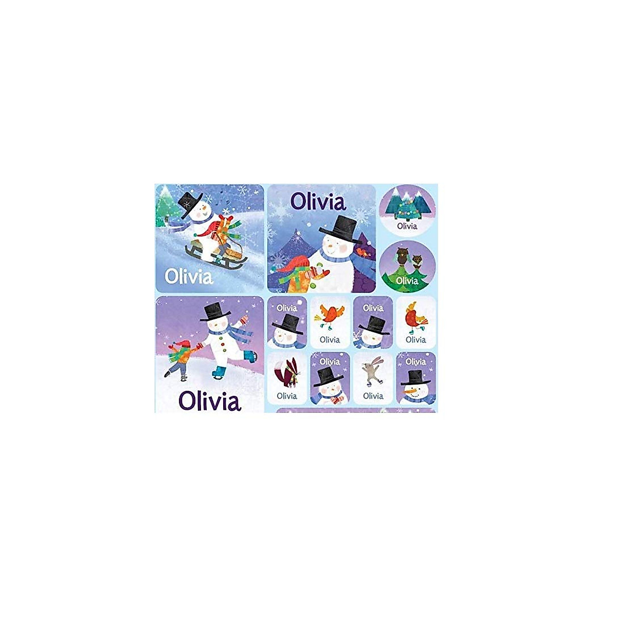 Personalized Stickers for Kids, Snowman - I See Me!