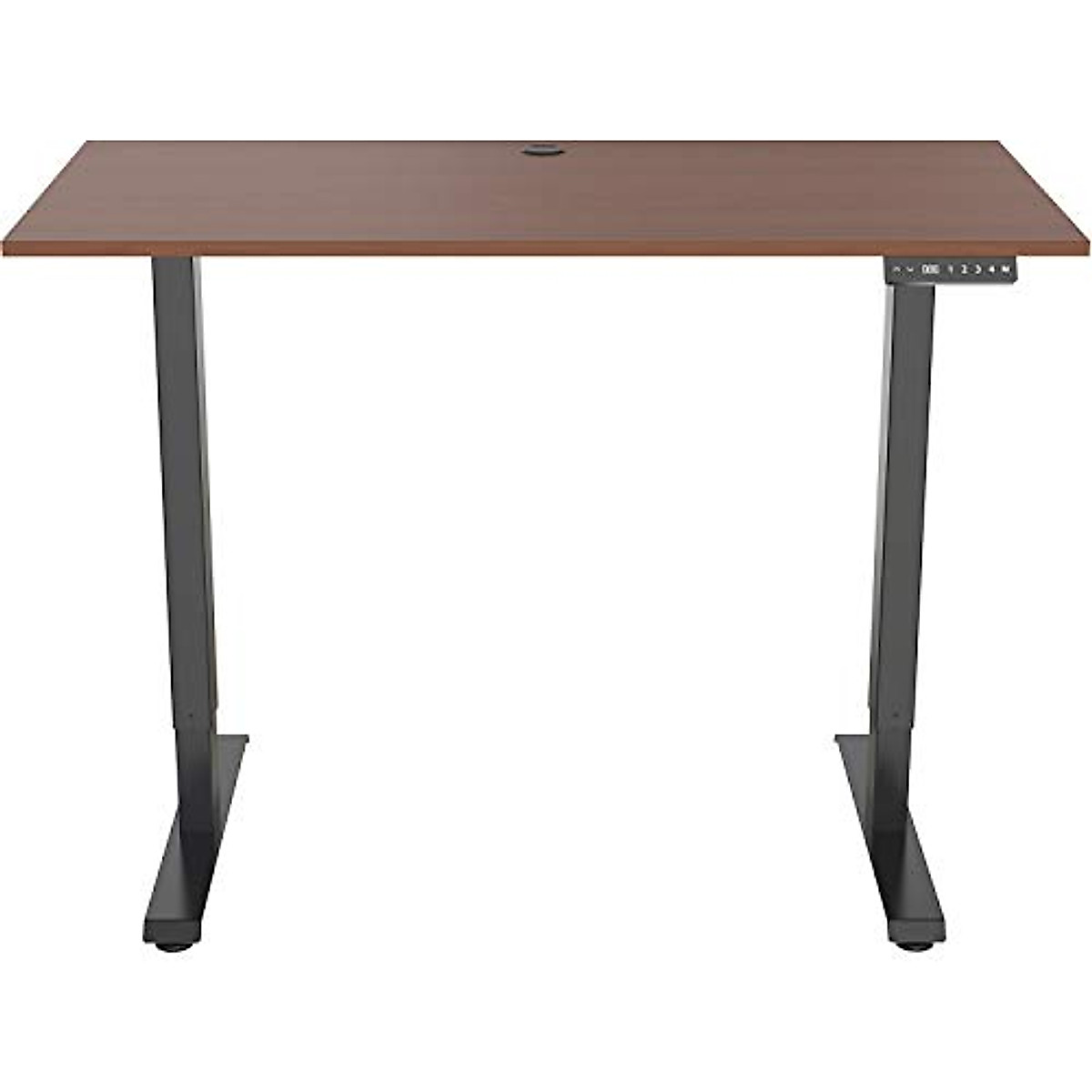 Lorell Height-Adjustable 2-Motor Desk, Brown