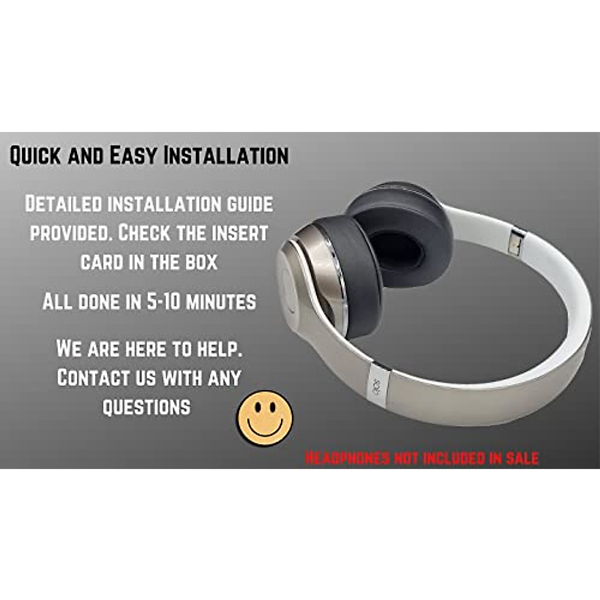 Premium Replacement Solo 3 Ear Pads/Solo 2 earpads Cushions. Compatible with Beats Solo 3 Headphones/Beats Solo 2 Headphones (Black). Premium Protein Leather | High Density Foam | Extra Thick