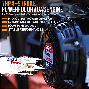 SuperHandy Leaf Blower Wheeled Walk Behind Jet Sweep Manual Propelled Power Wind Force of 200 MPH 2000 CFM at 3600RPM can Aid in Fire Prevention