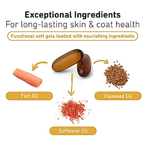 IVS New International Veterinary Sciences Lipiderm Skin and Coat Fish Oil Omega 3 and 6 Dietary Supplement Dogs, Made in The USA (Soft Chews, 90 Count)