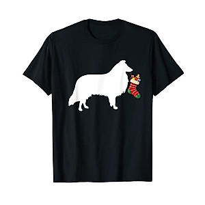 Collie Christmas Stocking Stuffer Dog T-Shirt
