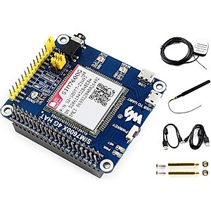 waveshare 4G/3G/GNSS HAT for Raspberry Pi 4B/3B+/3B/2B/Zero/Zero W/Zero WH and Jetson Nano,Based on SIM7600A-H,4G Communication GNSS Positioning,LTE-FDD B2/B4/B12 Brand Support LTE CAT4 up to 150Mbps