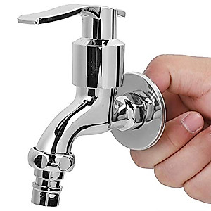 Wall Mounted Cold Water Tap Laundry Bathroom Garden Tap Mop Pool Washing Machine Faucet G1/2" Zinc Alloy Balcony Mop Sink Faucet Single Handle Cold Garden