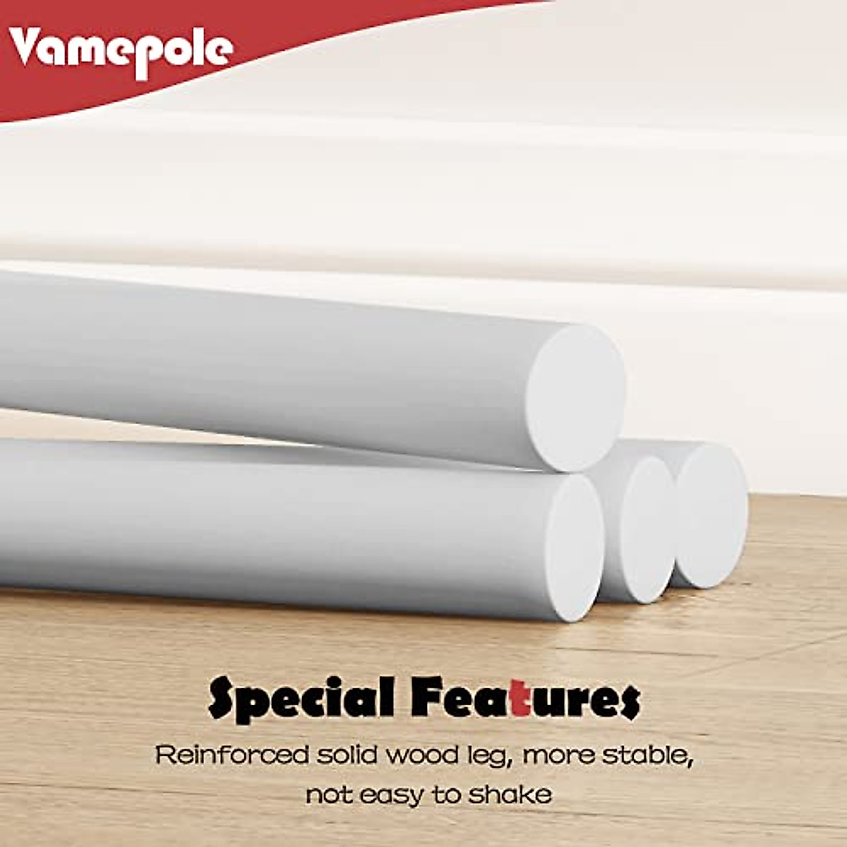 VAMEPOLE Computer Desk for Home Office, 39" Small White Office Desk with 2 Hooks, 2 Drawers, Vanity Desk for Small Spaces Study Table Laptop Desk (White)