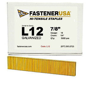 5/8" Leg x 1/4" Crown 18GA GALV L10 Staples 60,000ct | L10C12