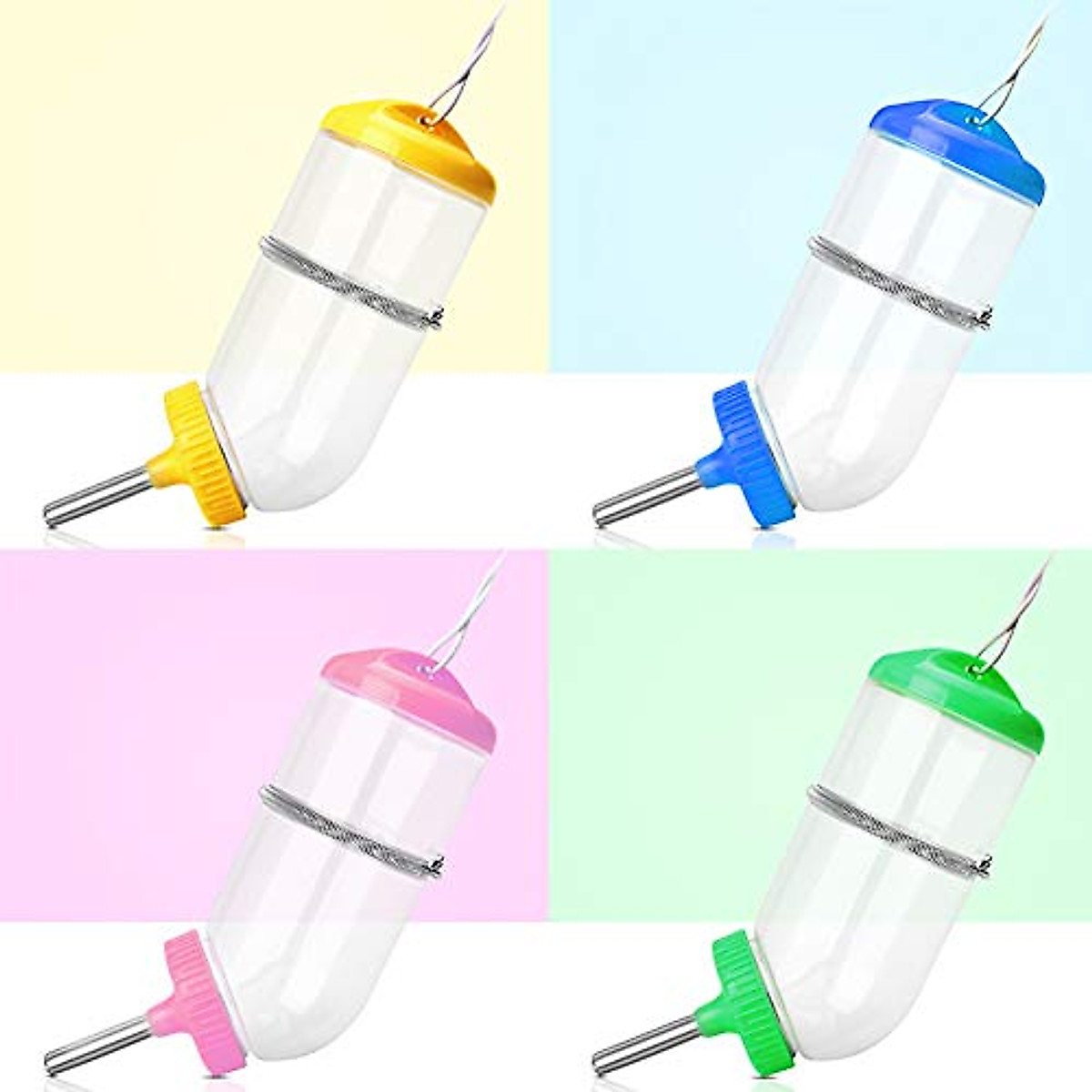 Opla3ofx 250/500ml Pet Rabbit Dog Hamster Hanging Auto Water Bottle Dispenser Feeder, Dispenser Bottle, Rabbit for Small Animal Guinea Pig, Rabbit, Guinea Pig, Rat, Gerbil, Chinchilla Green-S S