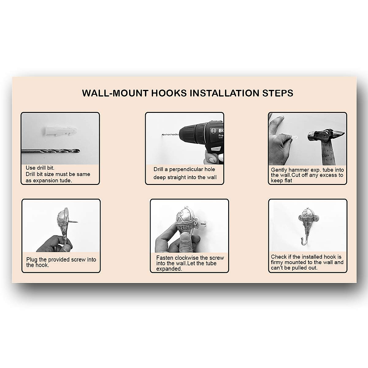 Indian Shelf 2 Pack Hooks | Heavy Duty Wall Hooks for Hanging | Blue Hanger for Backpacks | Iron Hooks for Keys Wall Decor | Floral Coat Hooks Antique [15.88 Cm]