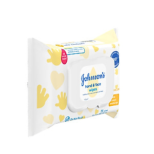 Johnson's Hand & Face Baby Sanitizing Cleansing Wipes for Travel and On-the-Go, No More Tears Formula, Paraben and Alcohol Free, 25 ct (Pack of 4)