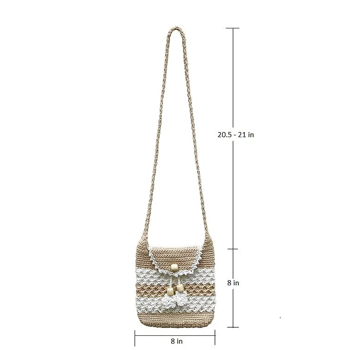 Ifem Crochet Tote Bag - Cute Knitting Tote Bags woven bag For women aesthetic Trendy Beach Bag.handmade knit bags. (simple style 2)