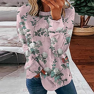 Long Sleeve Tshirts Shirts For Women Lightweight Sweatshirts For Women Oversized Sweatshirt For Women Quarter Zip Sweatshirt Women Long Sleeve Printed Shirts Casual Blouses Tops T Shirts Generic