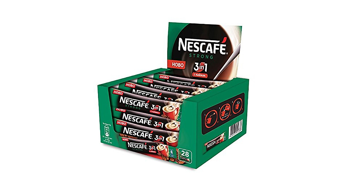 Nescafe 3 in 1 Strong Coffee - Pack of 28 Instant Packets