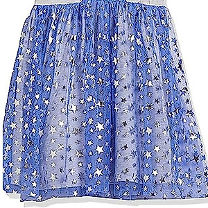 Disney Big Stitch Ruffle Sleeve Tulle Dress-Girls Sizes 4-16, Heather/Blue, 7-8