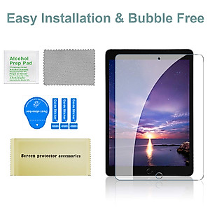 ProCase Smart Case for iPad 10.2 (2021 9th Gen/2020 8th Gen/ 2019 7th Gen) Folio Case with Tempered Glass Screen Protector, Slim Stand Protective Case for 10.2" iPad 9/8/7th Generation -Black