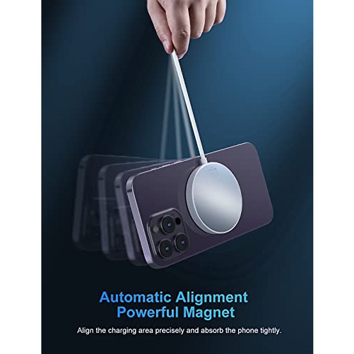 Magnetic Wireless Charger, Magnetic Charging Pad with 20W USB C PD Adapter, Mag-Safe Charger Compatible with iPhone 12/13 Mini/,iPhone 14 Plus,12/13/14 pro/12/13/14 pro max, AirPods 3/pro/pro 2