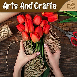 Natural Burlap Fabric Roll, 63in X 16.4ft Jute Fabric by The Yard, Tree Trunk Protector Rose Bush Plant Covers Burlap Tree Wraps for Winter, DIY Crafts, Christmas, Home, Wedding Decorations