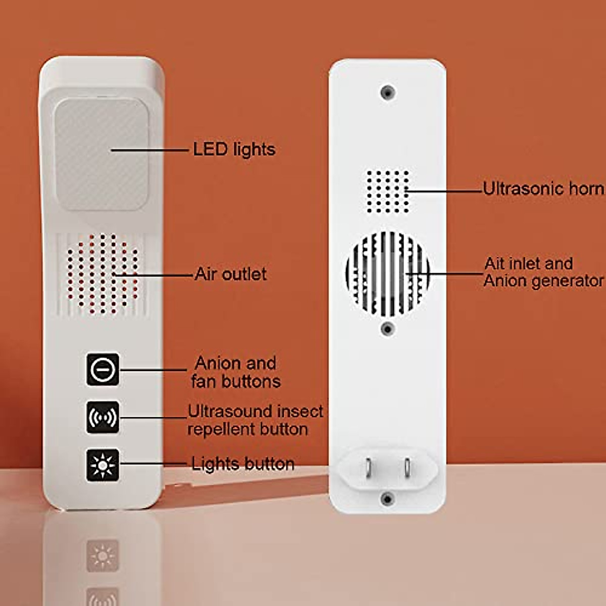 (2 Pack) Plug in Air Purifier for Home, Mini Portable Air Purifier Best for Home Office Car Room Bedrooms Toilets