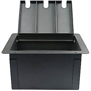 Pro Audio Stage Recessed Floor Box with 110v Electric and XLR Connections (8 XLR, Pre Wired)