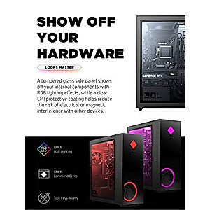 OMEN 30L Gaming Desktop PC, NVIDIA GeForce RTX 3080 Graphics Card, 10th Generation Intel Core i9-10850K Processor, 32 GB RAM, 1 TB SSD and 2 TB Hard Drive, Windows 10 Home (GT13-0092, 2020)