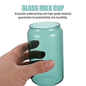 Luxshiny Ice Coffee Tumbler Drinking Glasses Can Tumbler Can Shaped Colored Glass Cups Beer Glasses Cocktail Whiskey Tumbler Cup Iced Coffee Glasses Water Beverage Cups Bubble Tea Cups