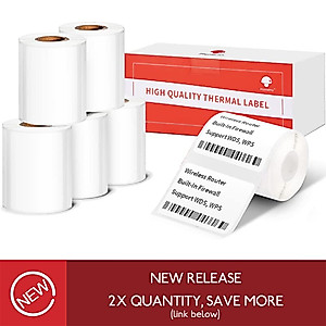 [3x230 pcs] Phomemo Labels for M110/M220/M221, 1.57'' x 1.18' (40 x 30mm), Original, Square, White, 230 Labels/Roll, 3 rollls, Multi-Purpose Self-Adhesive Thermal, Also Made for Phomemo M120/M200
