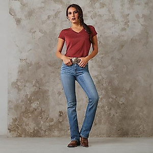 ARIAT Women's Laguna Patriot T-Shirt, Pomegranate, Size X-Small