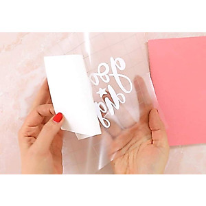 Transfer Tape for Vinyl - 12" X 10 Feet Roll w/Grid- Good Alignment for Cameo Silhouette Cricut Self Adhesive Vinyl for Decals, Walls, Signs, Windows and Smooth Surfaces