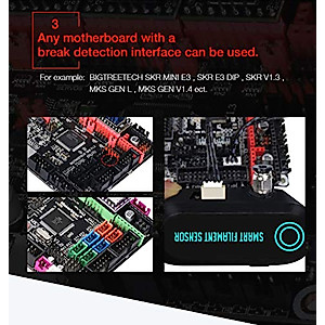 BIGTREETECH Direct SFS Smart Filament Sensor, 1.75mm PLA Filament Runout Sensor/Filament Break Detection Sensor Compatible with SKR Mini E3 V2.0, SKR Mini E3 V3.0, Octopus V1.1 Control Board