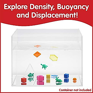 edxeducation Float or Sink Fun - 78-Piece Set - 10 Types of Manipulatives - Early Science Educational Toys - Observe Weight, Volume, Density and More.