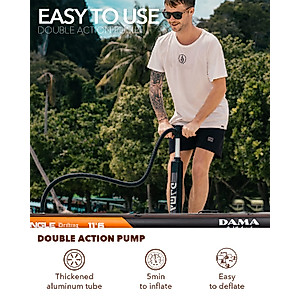 DAMA Inflatable Stand Up Paddle Board 11‘6“*34”*6 Wide Sup W/Accessories | Pump, Lightweight 4 pcs Kayak Paddle Floating, Fishing Board，Surfing Board