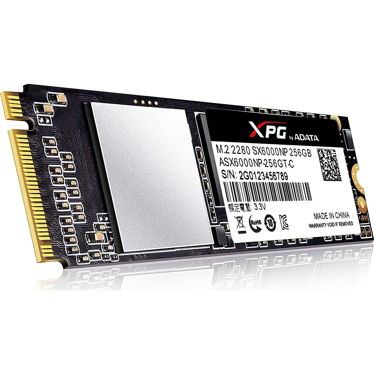 ADATA XPG SX6000 PCIe 128GB 3D NAND PCIe Gen3x4 M.2 2280 NVMe 1.2 R/W up to 1000/800MB/s Solid State Drive (ASX6000NP-128GT-C)