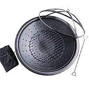 Style Selections 29.5-in W BlackHigh Temperature Powder Coated Steel Wood-Burning Fire Pit (SRFP153)