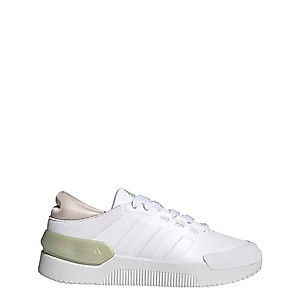 adidas Women's Court Funk Shoes, Cloud White-linen Green, 8